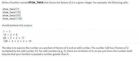 Solved Write A Function Named Showtwos That Shows The