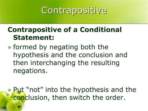 Ppt 31 Conditional Statements Converses Inverses Contrapositives