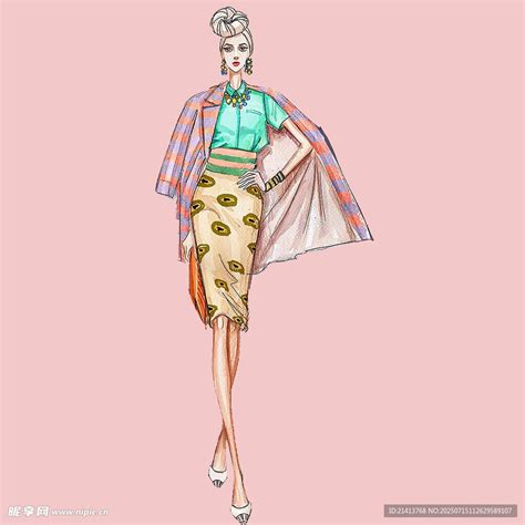 时尚女性服装设计效果图设计图动漫人物动漫动画设计图库昵图网