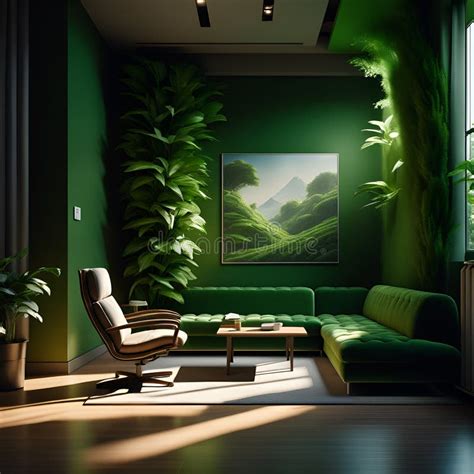 Illustration Based On The Concept Of Relaxation Area In The Office Stock Illustration