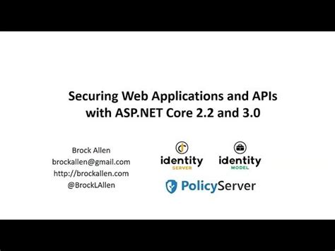 Ndc Conferences Talk Securing Web Applications And Apis With Asp Net Core 2 2 And 3 0 From Ndc
