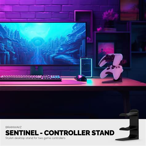 The Sentinel Dual Game Controller Stand For Desks Universal Design Brainwavz Audio