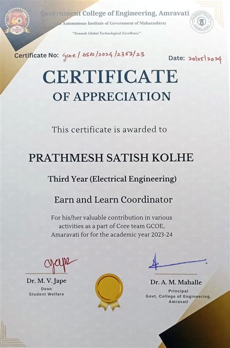 Prathmesh Kolhe On Linkedin Dear Connections I Am Pleased To Share My