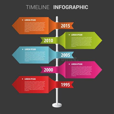 Colorful Timeline Infographic Design Template Vector Stock Vector