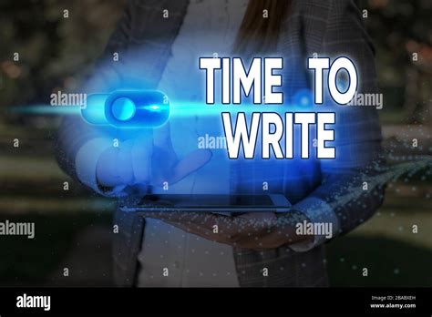 Writing Note Showing Time To Write Business Concept For To Record Something Or To Express An