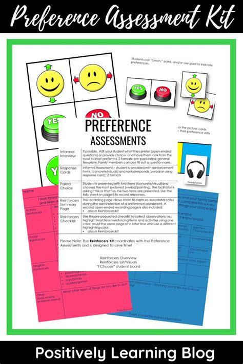 Preference Assessment And Reinforcers Kit Reinforcer Co Teaching