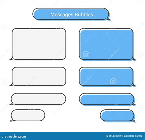 Set Of Sms Bubbles Messages Cartoon Vector 86751083