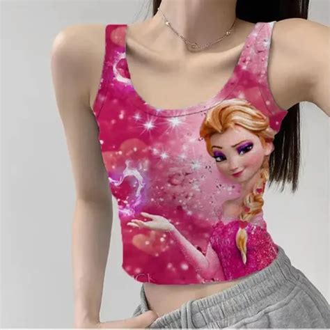 Frozen Elsa Party Crop Top Disney Cami Crop Tank Top Sold By Okay Shandy SKU 4349680