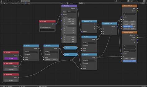 nodes 4d noise texture displace modifier for seething or