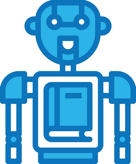 Library Robot Ai Artificial Intelligence Blue Icon 14353489 Vector Art At Vecteezy