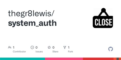 GitHub Thegr Lewis System Auth