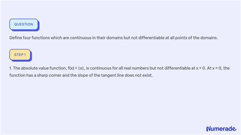 solved define four functions which are continuous in their domains but