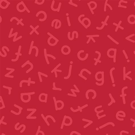 Premium Vector Hand Drawn Lowercase Letters Seamless Pattern Red