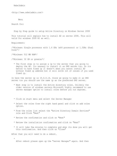 PDF Step By Step Guide To Setup Active Directory On Windows Server RebelAdmin DOKUMEN