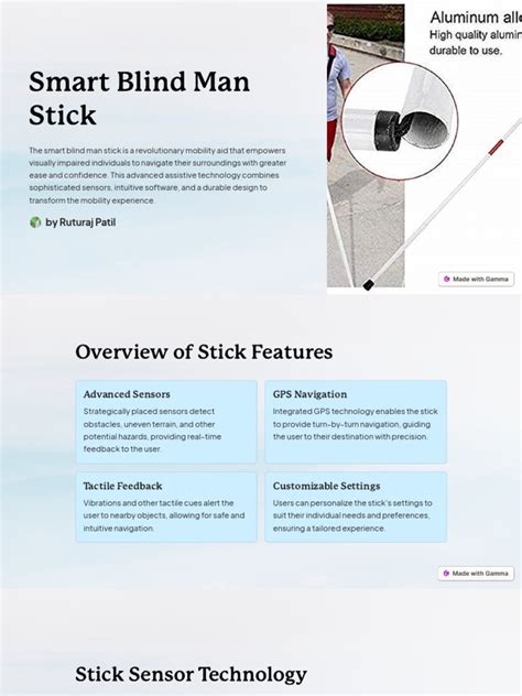 Smart Blind Man Stick Pdf Navigation Computing