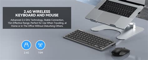 Tecknet Wireless Keyboard And Mouse Combo Mini Cordless Computer Keyboard And Mouse