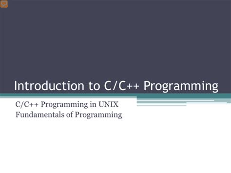 Cc Programming In Unix Introduction And Fundamentals