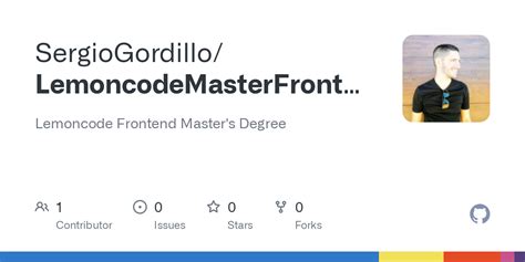 GitHub SergioGordillo LemoncodeMasterFrontend Lemoncode Frontend Master S Degree