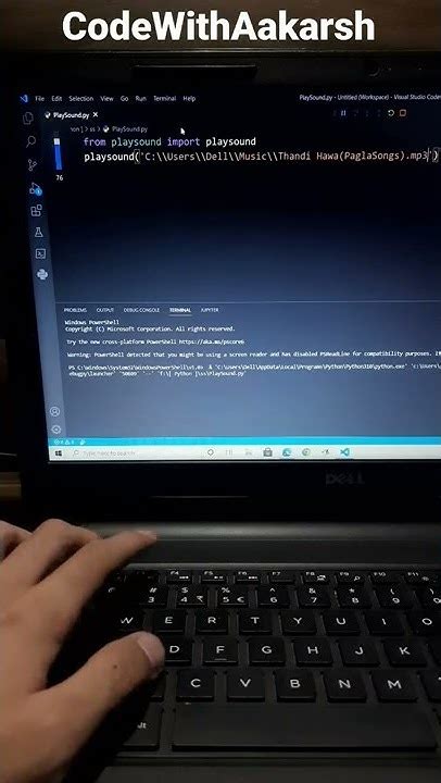 Play Any Musicsound In Python 🤔 Codewithaakarsh Code Python Shorts