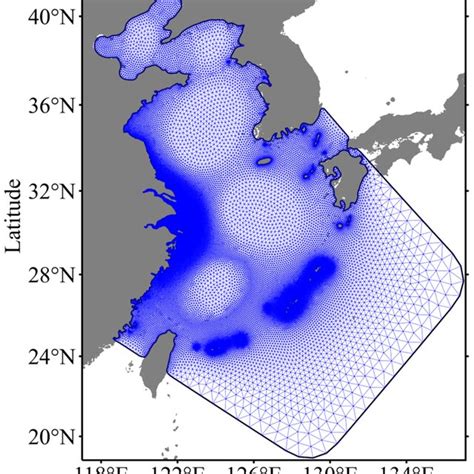 The Swan Wave Forecasting System Domain And The Unstructured Mesh The