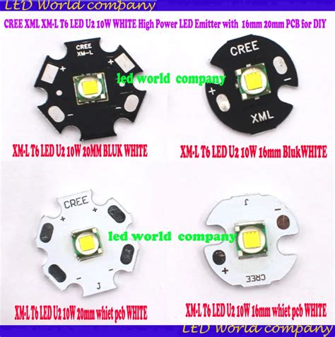 1pcs Cree Xml Xm L T6 Led U2 10w White 6500k 7000k High Power Led