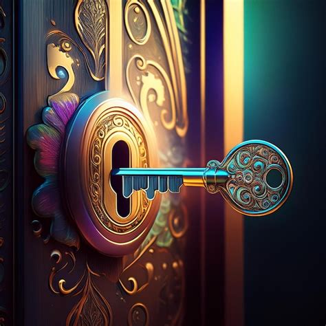 Key In Lock Ai Generated Premium Ai Generated Image