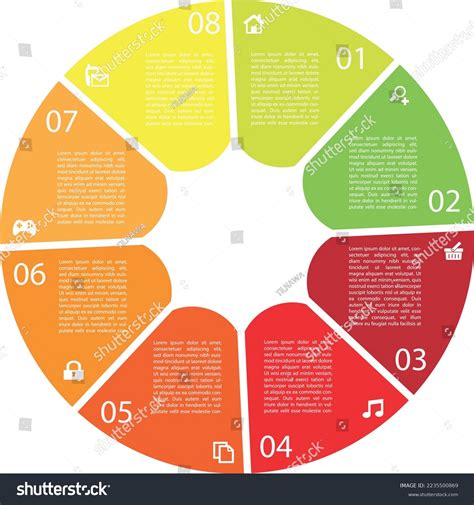 Infographic Circle Process Chart Cycle Diagram Stock Vector Royalty Free Shutterstock
