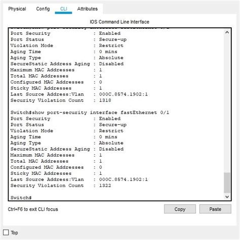 A Problem With Port Security Cisco Community