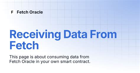 Receiving Data From Fetch Fetch Oracle