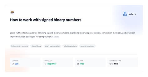 How To Work With Signed Binary Numbers Labex