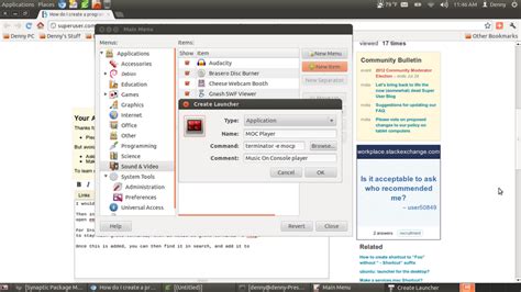 how do i create a program shortcut for a command in ubuntu 12 04 lts