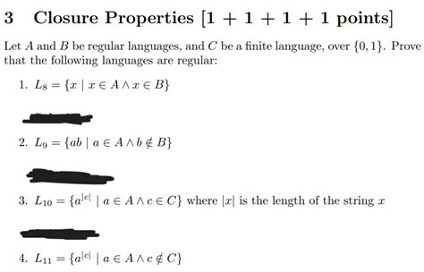 solved 3 ﻿closure properties [ 1 1 1 1 ﻿points