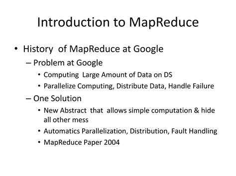 Map Reduce Programming Model To Solve Graph Problems Ppt