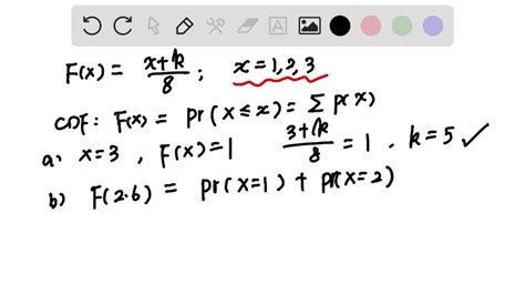 Solved The Discrete Random Variable X Has Cumulative Distribution