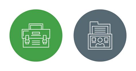 Briefcase And Folder Icon Vector Art At Vecteezy