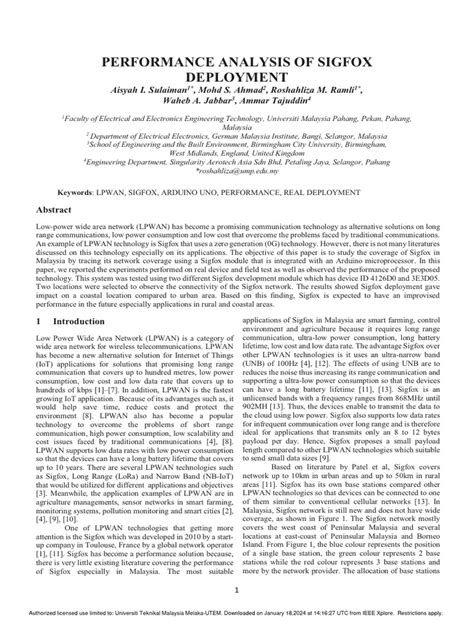 performance analysis of sigfox deployment pdf