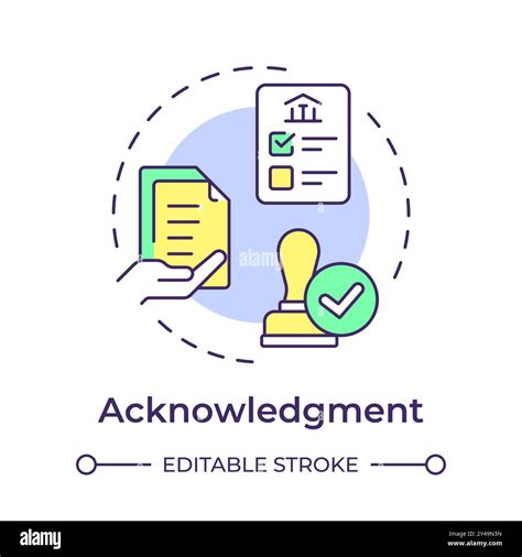Acknowledgment Multi Color Concept Icon Stock Vector Image And Art Alamy