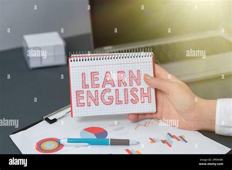 Text Caption Presenting Learn English Concept Meaning To Train Writing
