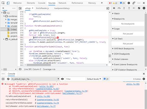 Uncaught Typeerror Grhevtfunclisti Is Not A Fun Adobe Community