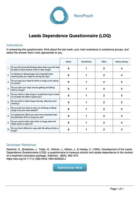 Ldq Leeds Dependence Questionnaire