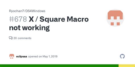 X Square Macro Not Working Issue Ryochan DS Windows GitHub