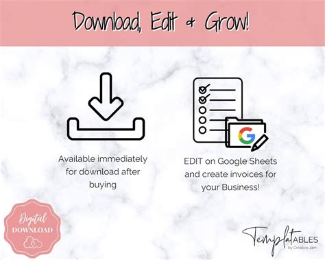 Automated Invoice Template Google Sheets Spreadsheet Etsy