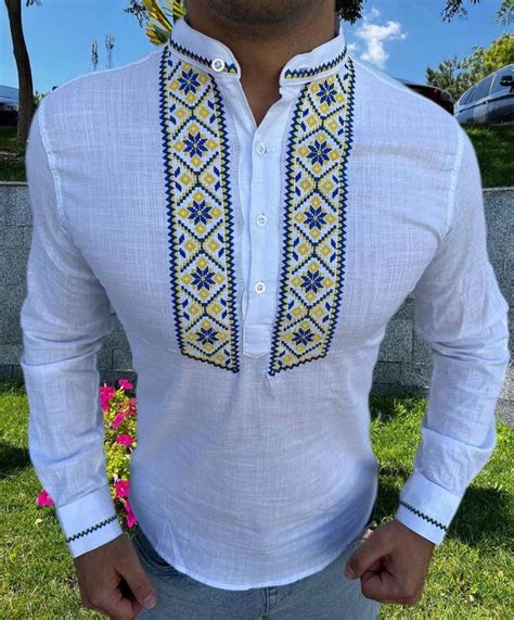 Чоловіча літня лляна вишиванка — ціна 1250 грн у каталозі Вишиванки Купити чоловічі речі за