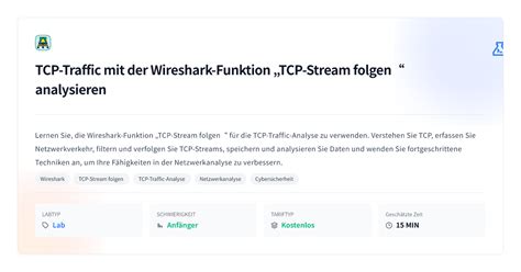 TCP-Traffic mit der Wireshark-Funktion „TCP-Stream folgen“ analysieren | LabEx