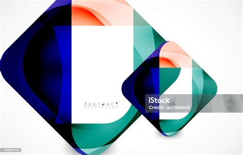 최소한의 배경 물결 모양으로 만든 둥근 모서리와 추상 사각형 모양 배경 화면 배너 배경 방문 페이지에 대한 벡터 일러스트레이션 0명에 대한 스톡 벡터 아트 및 기타 이미지