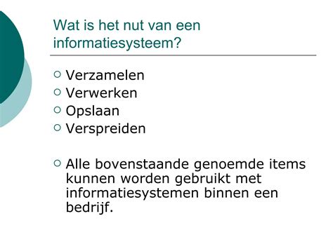 Informatiesystemen Ppt