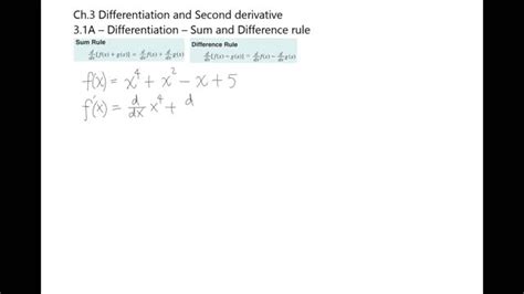 M Ch A Differentiation Sum And Difference Rule More Example