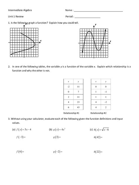 Fillable Online Algebra 2 Assignment Sketch The Graph Of Each Function