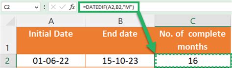 Excel Datedif Function Find Difference Between Dates 2023