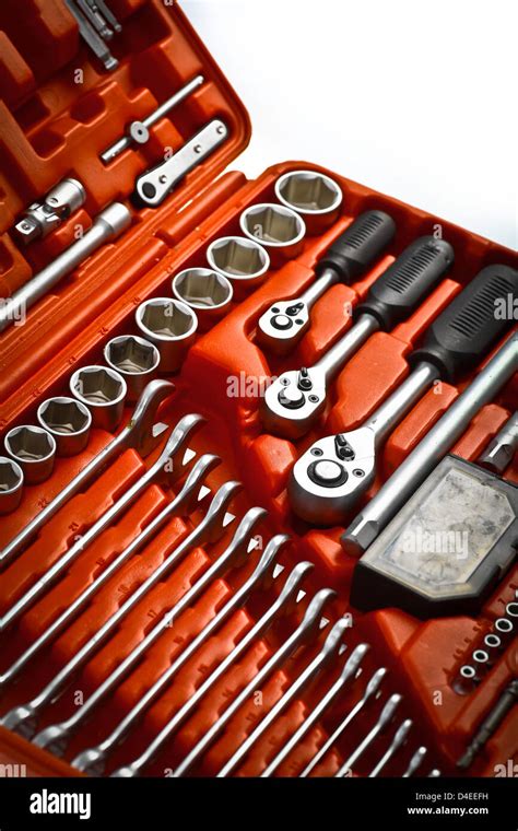 Lots Of Tools Arranged In A Toolbox Stock Photo Alamy